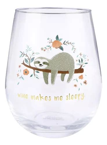 Copa De Vino Perezoso Sin Tallo De 22 Oz Ideal Para Desped Meses