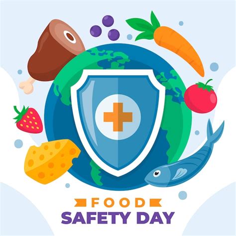 Ilustración plana del día mundial de la seguridad alimentaria Vector