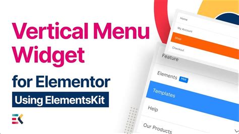 Vertical Menu Widget For Elementor Elementskit All In One Addon For
