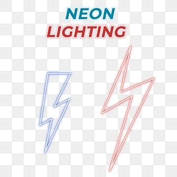 Light Effect Square Hd Transparent Red And Blue Neon Light Effect