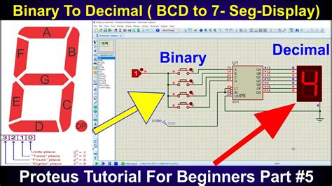 Binary To Decimal Bcd To 7 Seg Display । Proteus Tutorial For Beginners Part 5 💻 Youtube