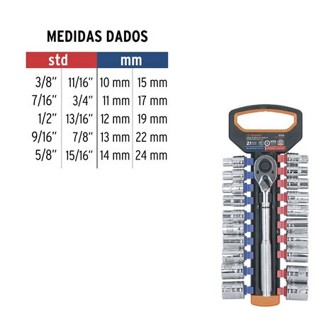 Juego De Dados Mm Y Std Con Matraca Cuadro Truper Juegos De