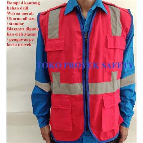 Jual Rompi 4 Kantong Bahan Drill Rompi Drill 4 Kantong Rompi Safety