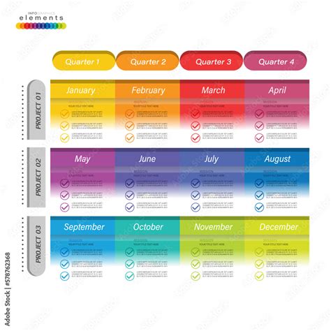 Infographic Project Timeline Graph For 12 Months Modern Diagram