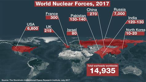 Countries With Nuclear Weapons Map