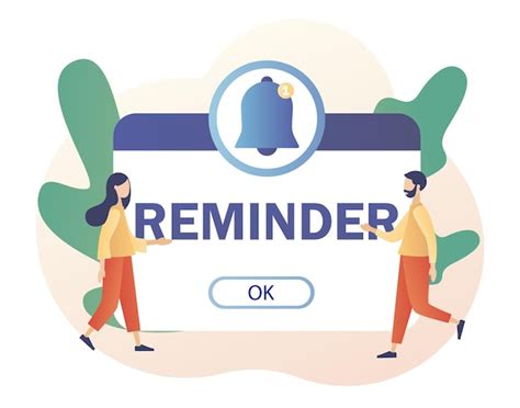 Premium Vector Reminder Concept Notifications Page With Notification