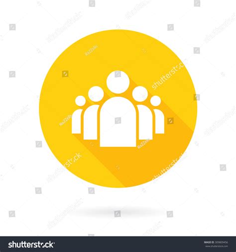 Illustration Flat Group People Icon Symbol Stock Illustration 309809456