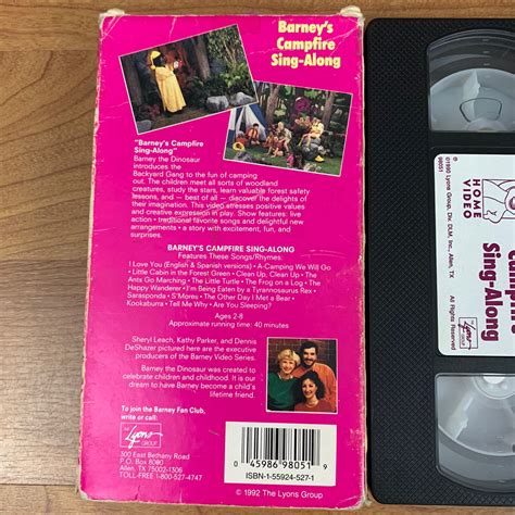 Barney Barneys Campfire Sing Along VHS Grelly USA