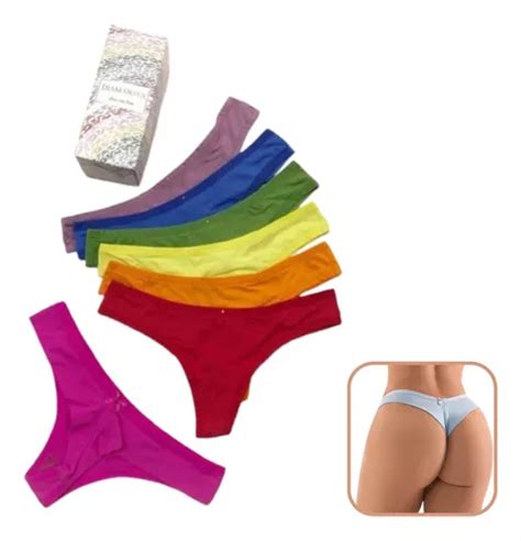 Kit 7 Calcinhas Microfibra Fio Diamantes Lingerie Arco Iris Frete grátis