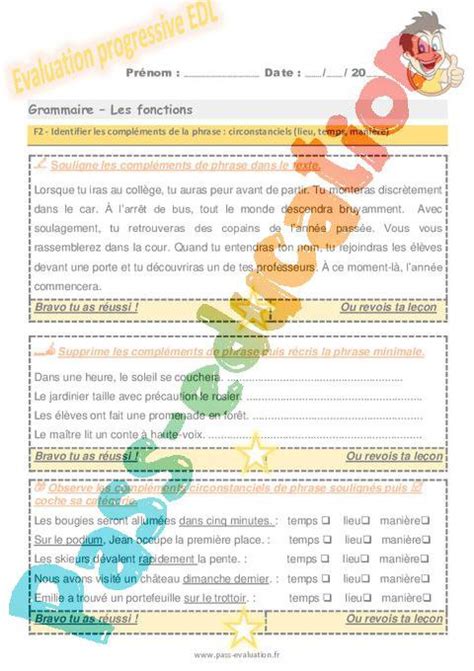 Comment identifier les compléments de la phrase circonstanciels lieu