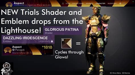 Destiny Trials Of Osiris New Trials Dazzling Iridescence Emblem