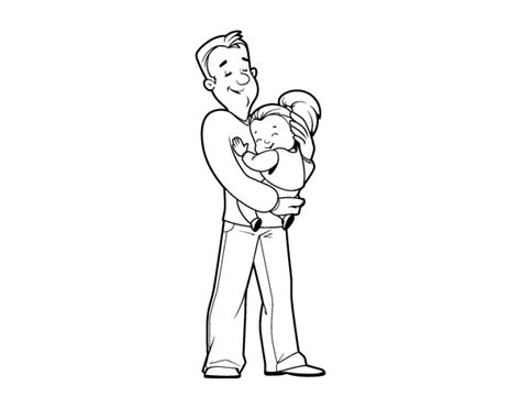 Desenho De Pai E Filha Para Colorir Colorir