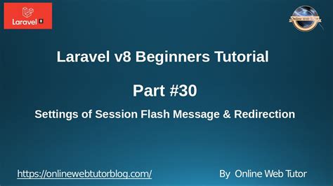 Learn Laravel 8 Beginners Tutorial 30 Settings Of Session Flash