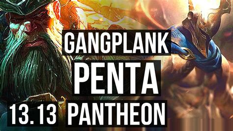 GANGPLANK Vs PANTHEON TOP Penta 16 0 6 Legendary 1 2M Mastery