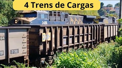 4 Trens de Carga de minério carvão mineral e carga geral YouTube