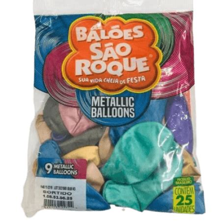Bal O S O Roque Bexiga Metalizado Sortido N C Unidades
