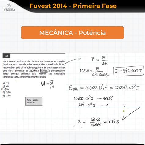 Fuvest Primeira Fase Resolu O De F Sica Professor Pinguim