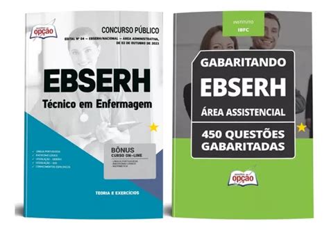 Kit Apostila Caderno De Questões Ebserh 2023 Técnico Em Enfermagem