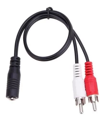 Cabo Adaptador Rca Do Jack Est Reo Mm F Mea Macho Em Rca