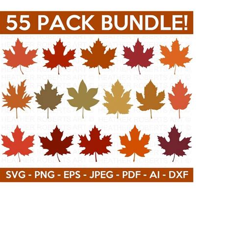 Fall Leaves SVG Bundle Fall Cliparts SVG Bundle Maple Lea Inspire