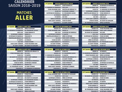 Football Ligue L Le Calendrier Complet De La Saison