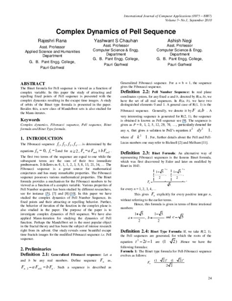 pdf complex dynamics of pell sequence yashwant chauhan