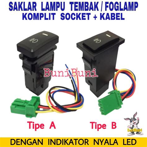Jual SAKLAR FOGLAMP Switch Tombol Untuk Lampu Tembak Kabut Mobil