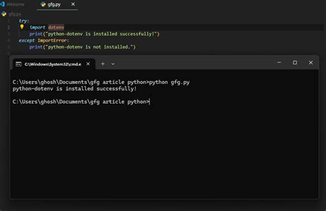 How To Install Python Dotenv In Python Geeksforgeeks