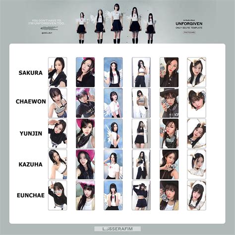 LE SSERAFIM COME BACK NEW ALBUM UnforgivenPHOTOCARD ALBUM CARD