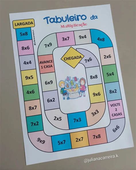 Tabuleiro da Multiplicação Atividades de matemática divertidas