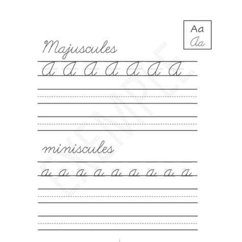 Mon cahier d écriture cursive