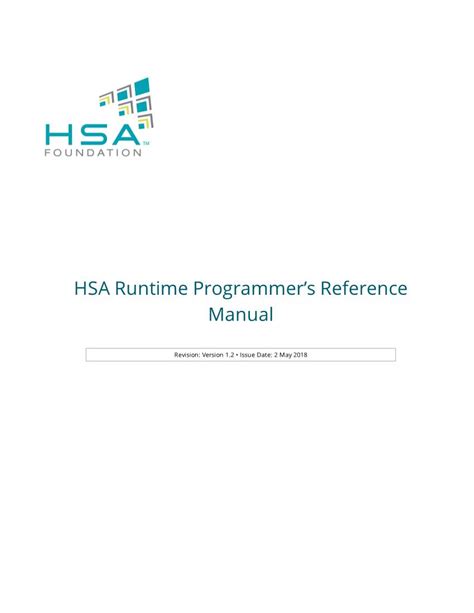 hsa runtime programmer s reference manual version docslib