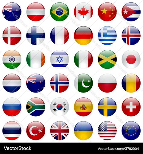 World Flags Icon Set Royalty Free Vector Image
