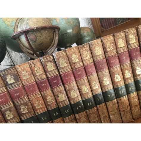 Laharpe Abrégé de l histoire générale des voyages 24 vol reliures plein