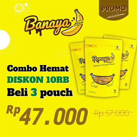 Jual Banaya Slice Keripik Pisang Berjuta Rasa Combo Hemat Pouch