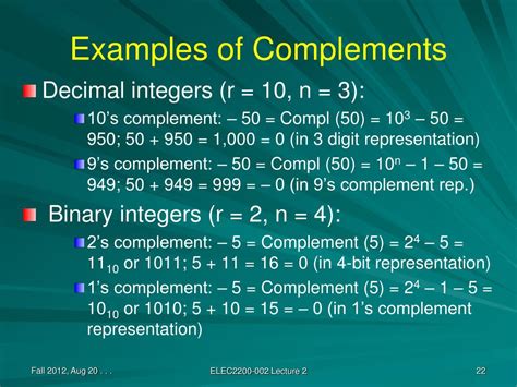 ppt elec 2200 002 digital logic circuits fall 2012 binary arithmetic chapter 1 powerpoint