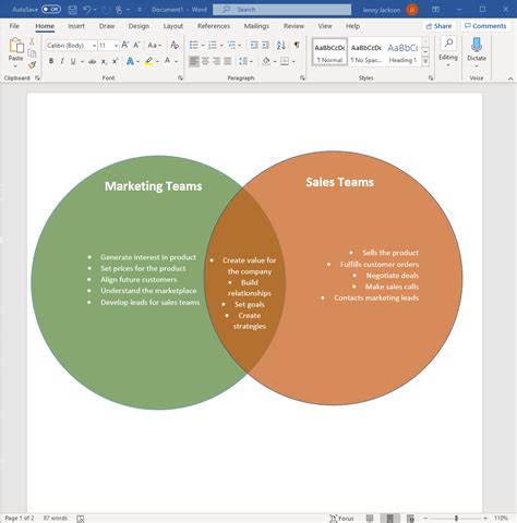 How To Make A Venn Diagram In Word Lucidchart