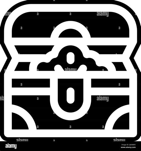 Treasure Chest Icon Black Vector Illustration Stock Vector Image Art