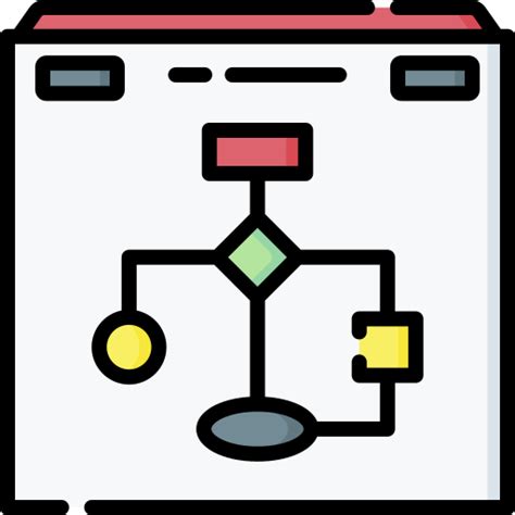Icono De Diagrama De Flujo Special Lineal Color