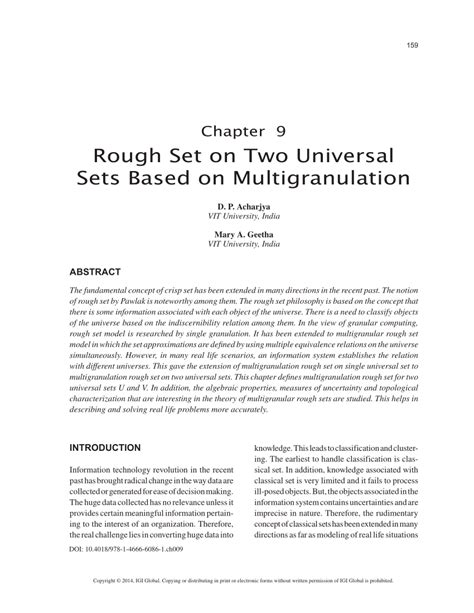 pdf rough set on two universal sets based on multigranulation