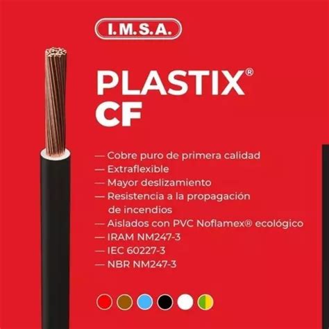 Cable Unipolar 2 5 Mm² Imsa Plastix Cf Marrón Rollo X 30 Mts Envío gratis