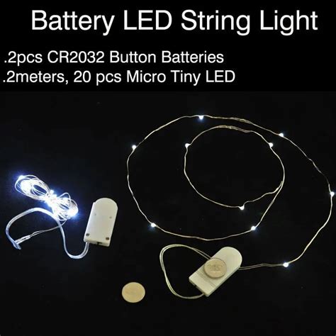 100sets Lot CR2032 Battery Operated Starry LED Light Strings With 20