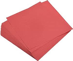 Sourcing Map 50 Sheets Origami Paper Double Sided Bright Red 15cm X
