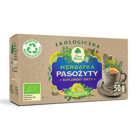 Pasożyty herbatka Ekologiczna 25x2g Dary Natury 13318210510 Allegro pl