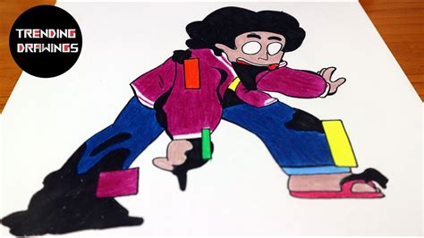 Cómo dibujar FNF MOD Steven corrupto Fácil paso a paso