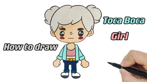 How To Draw Toca Boca Girl Step By Step Toca Life World Easy And