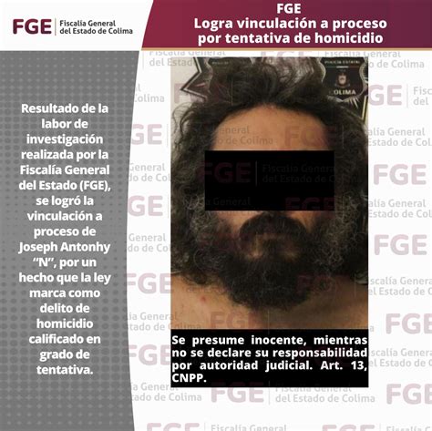 FGE logra vinculación a proceso de un hombre por tentativa de homicidio