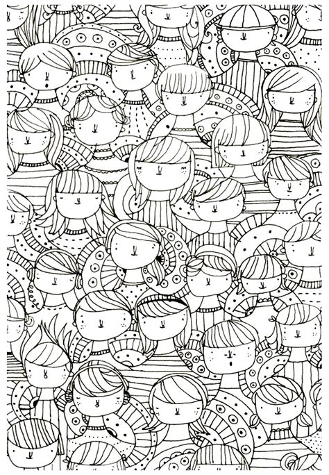 Faces Zen Anti Stress To Print Anti Stress Zen Coloring Pages For