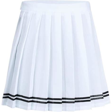 Jupe courte Mini jupes plissées taille haute pour 21JF White b