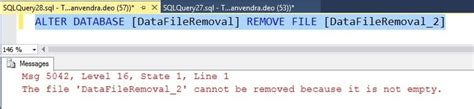 How To Remove A Sql Server Data File For A Multi Data File Database